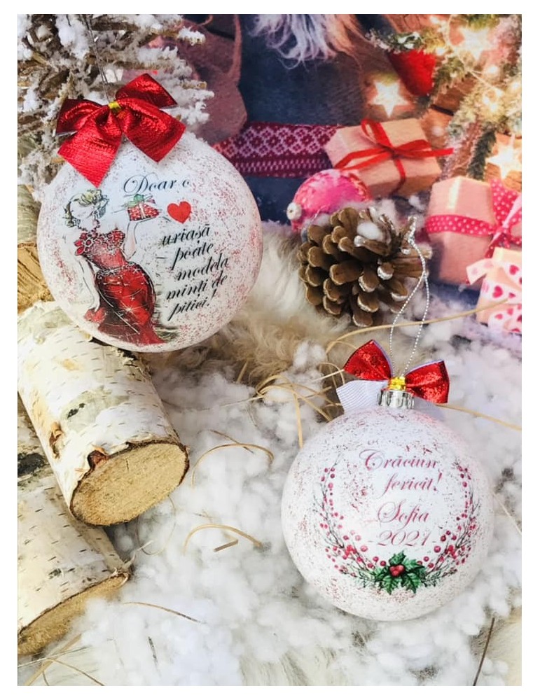 Globuri personalizate Crăciun – cu poză și mesaj, cadouri unice Taxa de ...