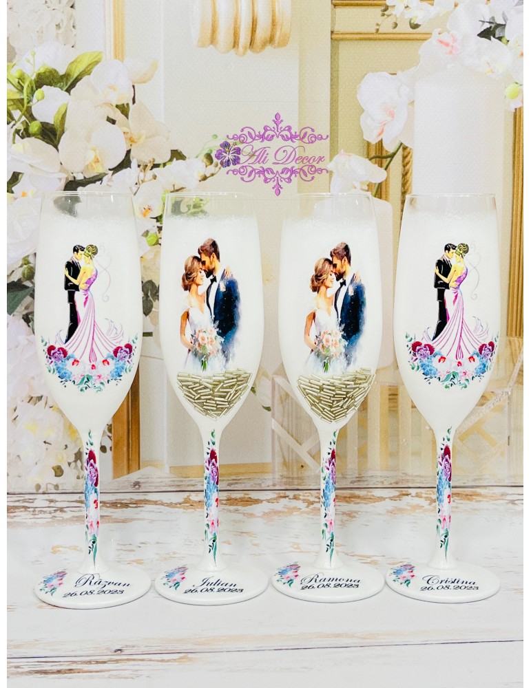 Pahare personalizate miri si nasi alidecor.ro Taxa de urgenta Nu